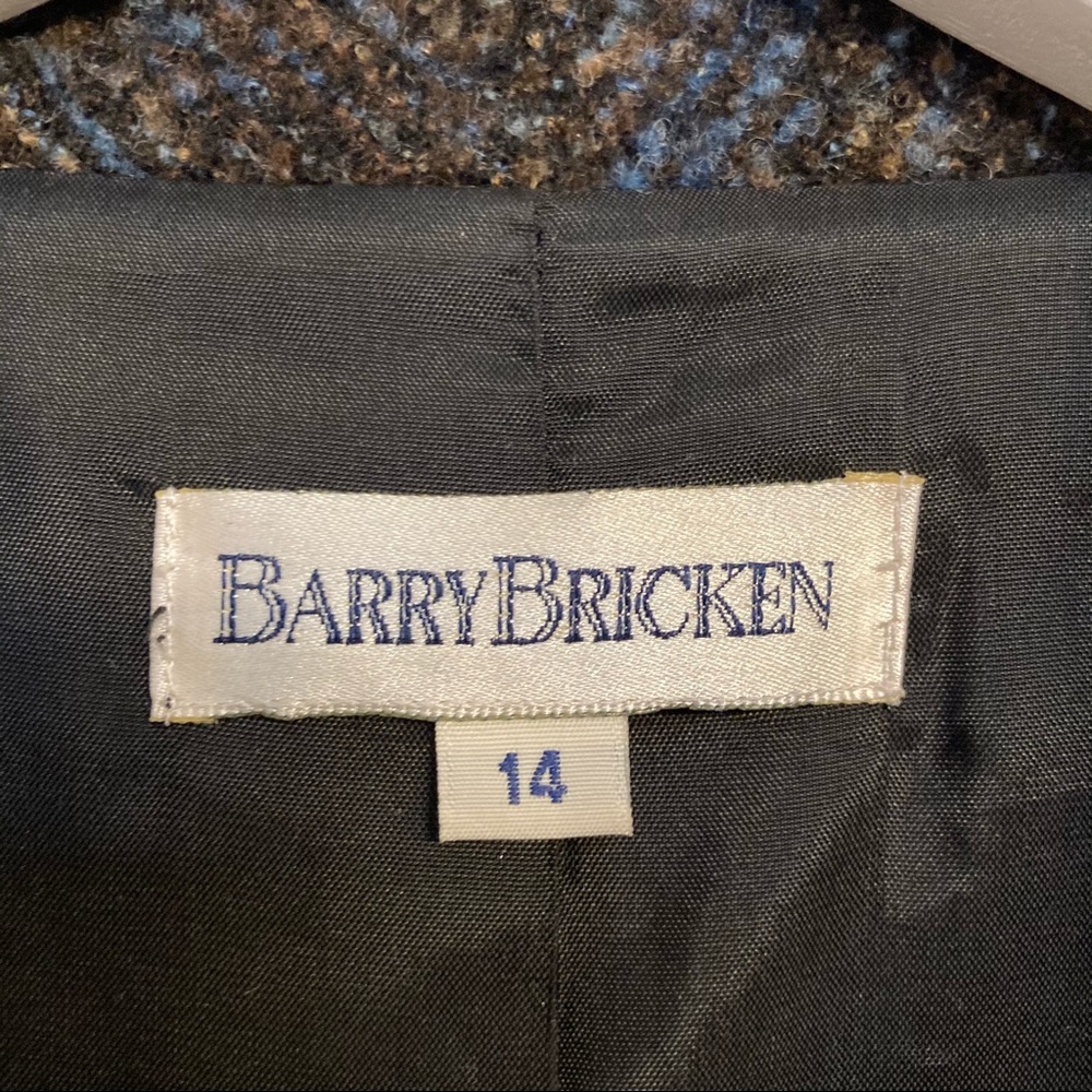 Barry Bricken Dark Chocolate Tweed Dress Jacket - Gem